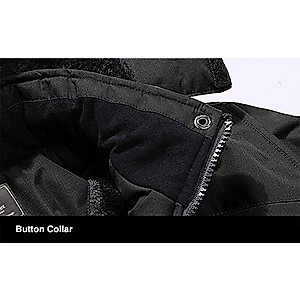 MAGCOMSEN Snowboarding Jackets for Men Warm Waterproof Jacket Ski Jacket Military Tactical Jacket Coat Winter Parka with Hood Raincoat (US M=CN 2XL)