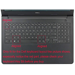 JuYuish Keyboard Skin Compatible with 15.6" dell Inspiron 15 3000 5000 7000 Series & 17.3" dell Inspiron 17 5000 Series & 15.6" dell G3 G5 G7 & 17.3" dell G3 Series (with Numeric Keypad) Ombre Pink