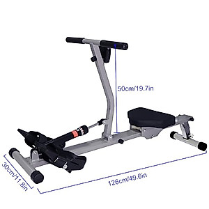 J Bryant Rowing Machine, 12 Levels of Resistance Adjustment Hydraulic Rowing Machine Home Compact Fitness Equipment, 300LBS Loading Capacity