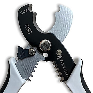 Wire Cutters Stripper, BOOSDEN 8 inch Cable Cutters, Awg Wire Cutters,Precision Wire Stripper,Heavy Duty Cable Cutters, Spring Cable Cutting Pliers for Aluminum Wire,Communications Cable Cutting