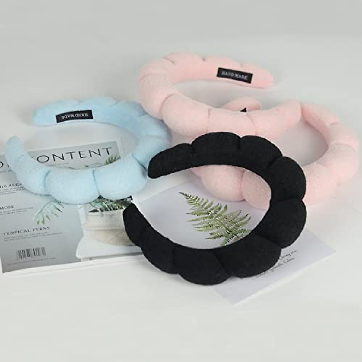 Dalin Spa Headband for Women, Makeup Headband for Sponge & Terry Towel Cloth Fabric Hair Band and Versed Headband for Washing Face, Makeup Removal, Shower, Skincare(Black-1 Pc)