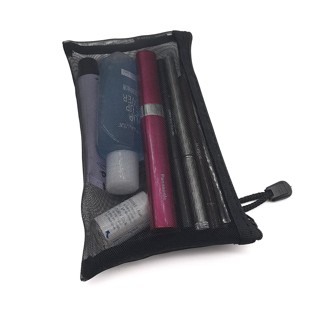 Outman Pack of 5 pcs Multipurpose Nylon Mesh Cosmetic Bag Makeup Travel Cases Pencil Case Travel Organizers