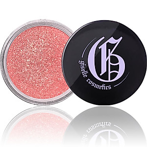 Giselle Cosmetics Coral Gold Loose Mineral Eye Shadow - Organic, Talc-Free, Shimmer & Glitter Eye Makeup - Sparkly, Iridescent, Eyeshadow Palette - Coral Single