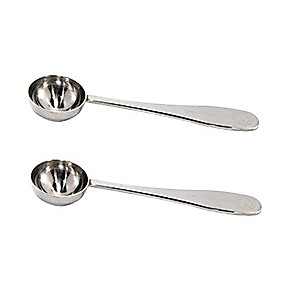Honey Bear Kitchen 5 ml Teaspoon Measuring Scoops, Polished Stainless Steel, Set of 2
