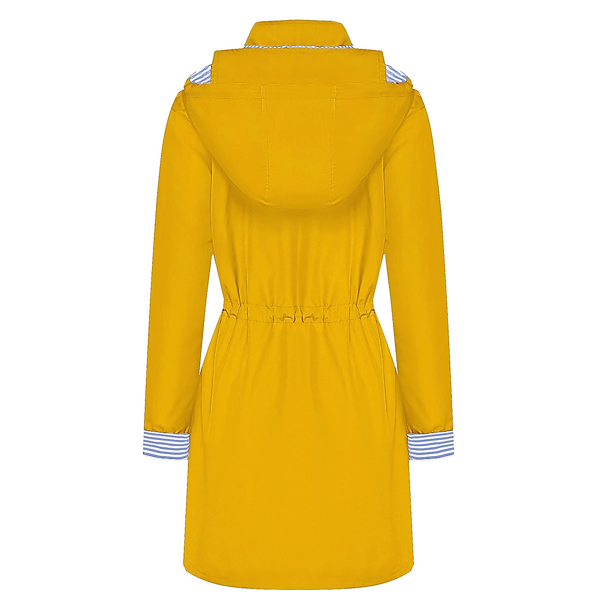 BBX Lephsnt Women Rain Jacket Waterproof Rain Coats with Hood Lightweight Windbreaker Rain Coat Yellow XL