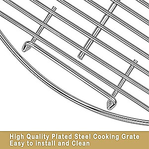 Uniflasy 7432 Upper Cooking Grate 85042 Lower Grate 63013 Charcoal Grates for Weber Charcoal Grill 18/18.5 Inch Smokey Mountain Cooker, 2 Cooking Grate and 1 Charcoal Grate 3 Pack