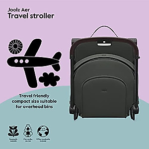 Joolz AER Premium Stroller for Babies from 6 Months up to 50 lbs, Compact & Comfortable, Lightweight, One-Handed Quick Fold, XXL Sun Hood, Raincover & Travelbag Included - Mighty Green