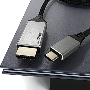 USB C to HDMI Cable 6FT, 4K USB Type-C to HDMI Ports Nylon Braided Cable for Home Office