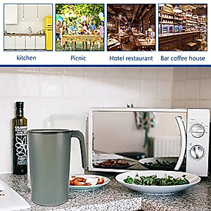 Cabilock 2500ML Plastic Pitcher Iced Tea Pitcher with Lid and Handle Hot Cold Water Carafe Water Pitcher Jug for Juices Beverage Camping Picnics (Black)