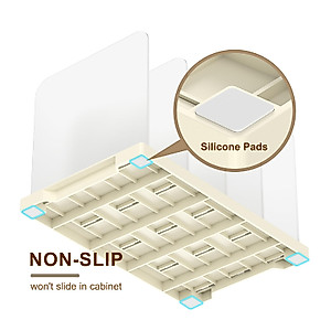 SHILFID Purse Organizer for Closet,2-Pack Shelf Divider for Closet,Bag Organizer Closet,Handbag Storage Organizer,Clear Frosted Plastic Shelf Dividers with 4 Slots for Clutches, Wallets