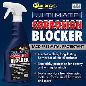 STAR BRITE Ultimate Corrosion Blocker Spray - Long-lasting Protection for Metal from Moisture, Salt & Rust - Ideal for Auto, Motorcycle, Boat, ATV, Tools & Electronics Non-Conductive Formula (95422)