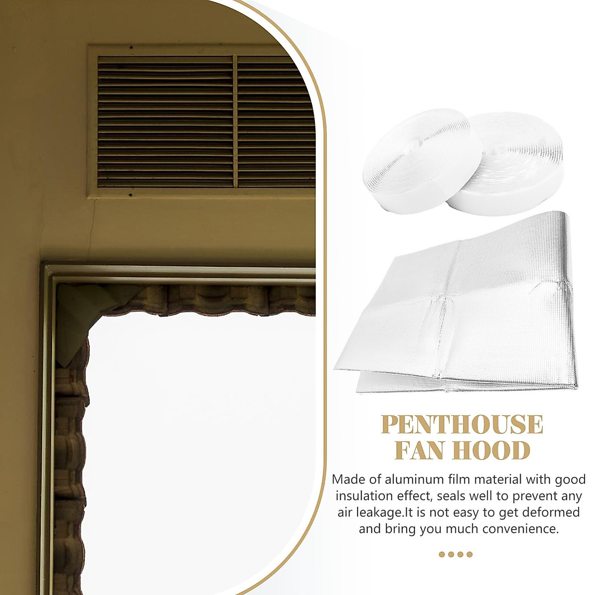 Attic Armour Attic Fan Cover, Insulation Cover with Strips with Adhesive for Attic Fan, Attic Ceiling Insulation Shutter Cover, Fits Up to 50.78 x 37.4 inch