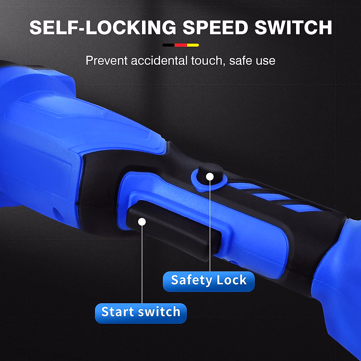 21V Brushless Cordless Angle Grinder Tool 10000 RPM, 4-1/2 Inch Hand Held Electric Grinder with 6.0Ah Battery & Charger, 1 30T Wood Saw Blade, 3 Grinding Cutting Wheels, 1 Flap Discs, 2 Sanding Paper