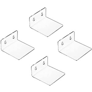 Acrylic Small Adhesive Wall Shelves,Mini Floating Shelves,Acrylic Display Shelves,Ledges for Pop Figures,Plant,Picture Photo Modern Wall for Bedroom Decor Living Room Wall Mounted - Clear