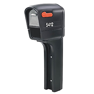 Step2 MailMaster Plus Mailbox & Post, Weather Resistant, Large Outdoor Mailboxes, Made of Durable Plastic, Easy to Install, Flag Included, Black