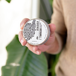 Billy Jealousy Tinman Beard Wax with Light Hold & Matte Finish, Nourishing Beard Care Product Formulated with Natural Beeswax & Glycerin for Soft, Tamed Facial Hair, 2 Oz