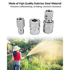 𝟐𝟎𝟐𝟒 𝐍𝐞𝐰 NPT 3/8 Inch Stainless Steel Male and Female Quick Connector Kit, Pressure Washer Adapters Hose Quick Connector Internal Thread 8 Sets