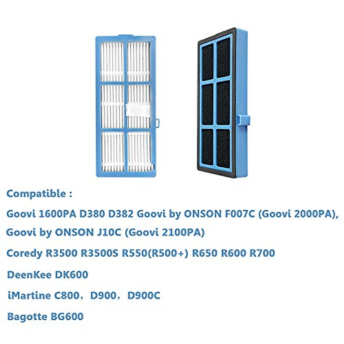 DLD Replacement Parts Kit for Coredy R3500 R3500S, R550(R500 R650,R600,R700,R750) Goovi,1600PA,D380,D382,iMartineC800,D900,D900C, DeenKee DK600, Bagotte,BG600 Robot Vacuum Include Set(1+4+6+1+1)