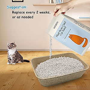 kathson 8 Pcs Disposable Litter Boxes for Cats Pet Paper Litter Tray Liner Disposable Litter Pan Travel Small Animal Potty for Kitten Puppy Hamster Guinea Pig Rabbit Bunny (16.14 x 12.2 x 3.7 inch)