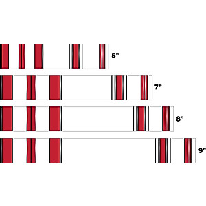 White Water Archery Non-Laminated Red White Black Traditional 4 Crest Arrow Wraps 15 pk Choose Length Width (5, 1)