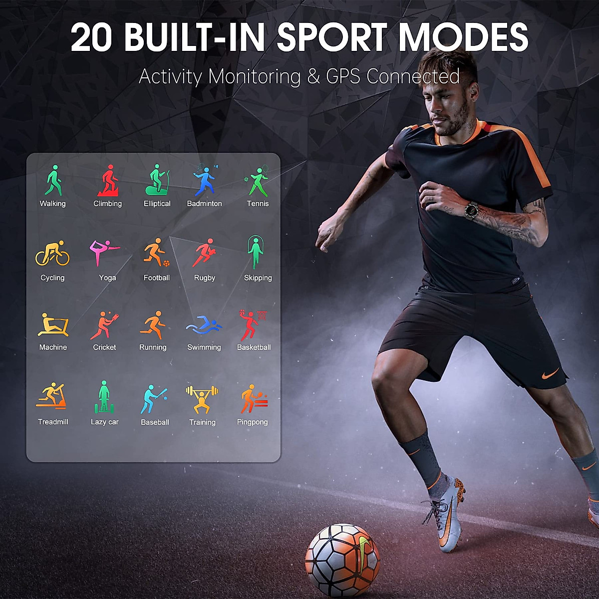 Lefitus Smart Watches for Men,Bluetooth Calls/Text Remind/Voice Speaker Fitness Tracker with Heart Rate Sleep Monitor, 1.32'' HD Touch Screen, IP68 Waterproof for Android iOS