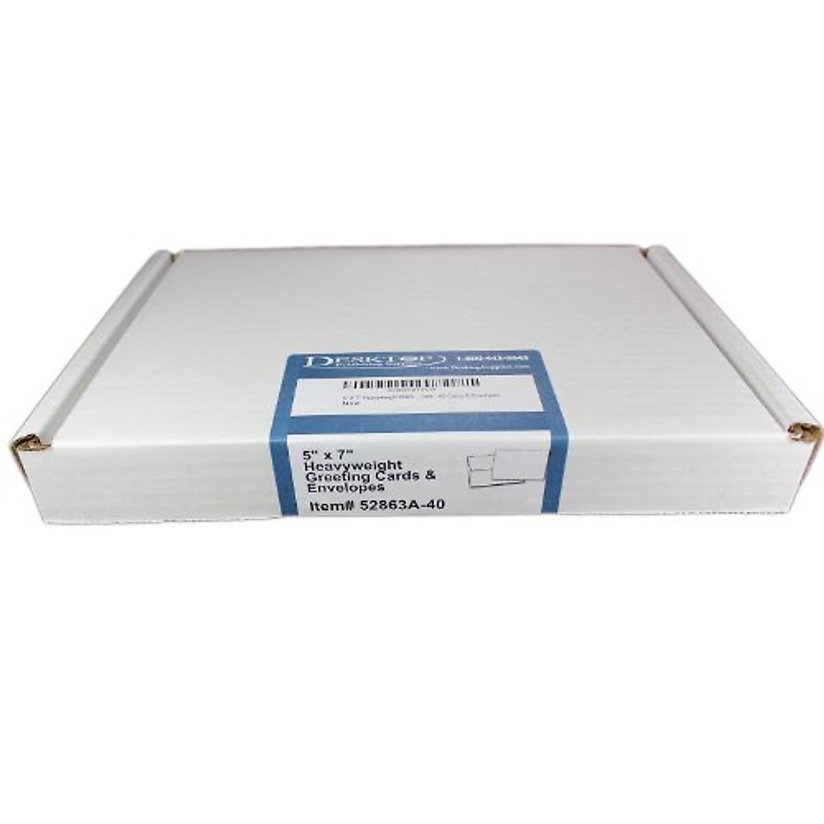 5" X 7" Heavyweight (80lb Cover) Blank White Greeting Card Sets (40 Cards & Envelopes)