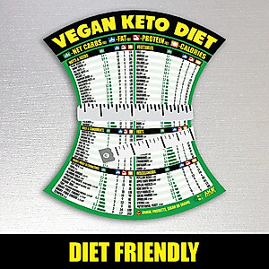 Kitchen Conversion Chart and Vegan Keto Diet Cheat Sheet Magnet Combination Bundle - Extra Large Easy to Read Reference Guides for Vegan Keto Dieting and Baking & Recipe Unit Conversions