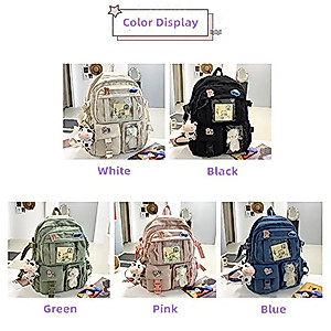 MAEHARRT Kawaii Backpack with Kawaii Pin and Accessories Kawaii Backpack for School Aesthetic Backpack Girls Backpacks Back to School Backpacks Cute Backpack