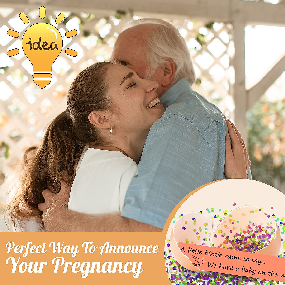 1DFAUL Egg Pregnancy Announcement, Pregnancy Reveal, Funny Baby Announcement Ideas, Surprise Eggs Perfect for grandparents Future Dad, or Friends