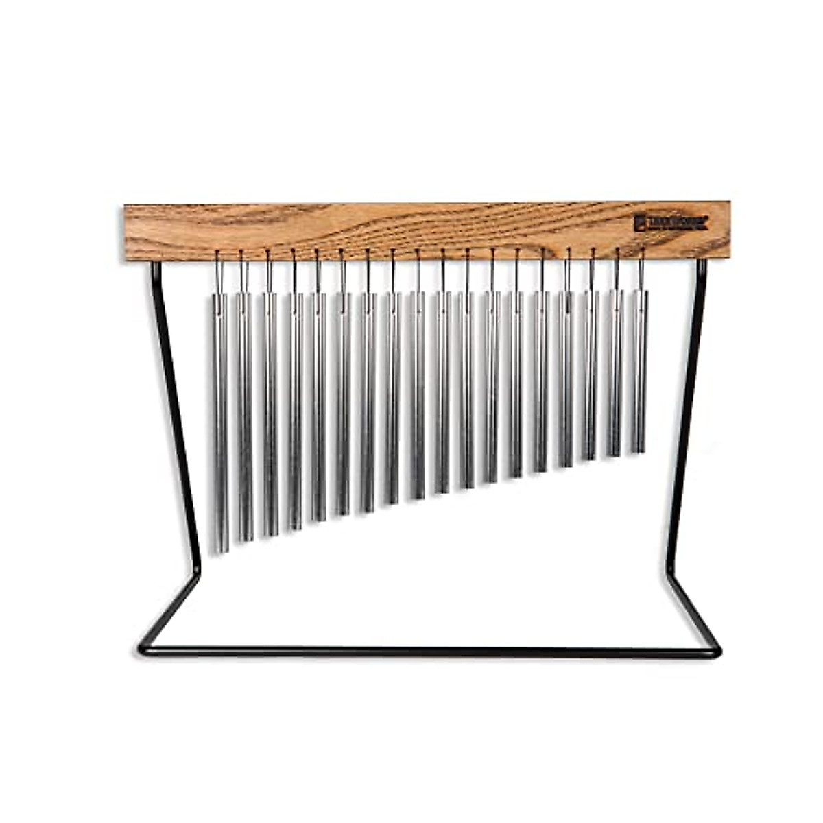 TreeWorks Chimes Medium Top Bar Chime — Made in U.S.A. — for Percussion Tables, Desks, Classroom Music, Meditation or Yoga, Includes Powder Coated Metal Stand (TRE421)