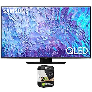 SAMSUNG QN55Q80CAFXZA 55 Inch QLED 4K Smart TV 2023 (Renewed) Bundle with 2 YR CPS Enhanced Protection Pack