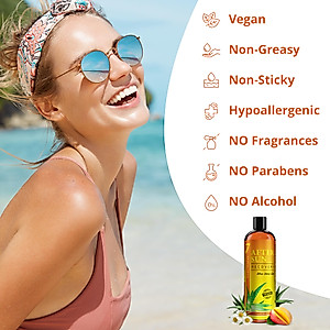 Seven Minerals NEW Recovery After Sun Gel with Aloe Vera - For Skin with Instant Sunburn Relief. Unlike Regular Aftersun Lotion, Ours Is Made From Texas Aloe. With Mango & Chamomile (12 Fl Oz)