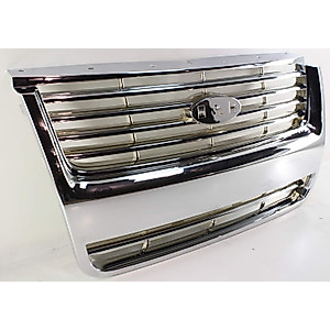 Garage-Pro Grille Assembly Compatible with 2006-2008 Ford Explorer Chrome Shell and Insert With emblem provision
