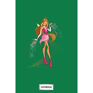 Winx Club Flora N03053 Notebook: Lined College Ruled Paper, Journal, Diary, 6x9 120 Pages, Matte Finish Cover, Planner