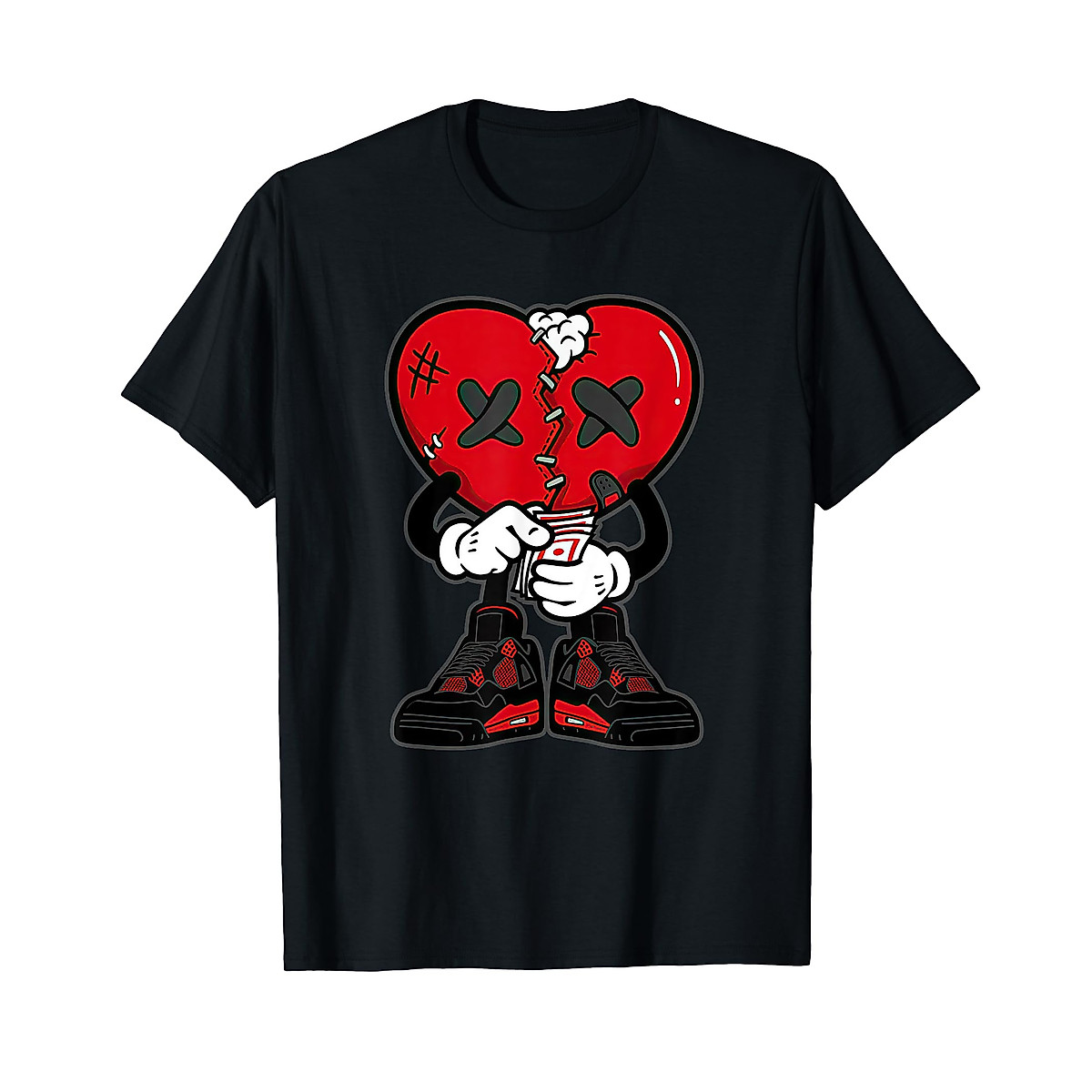 4 Red Thunder Tee Shoes Heartbreak Cry Red Thunder 4s T-Shirt