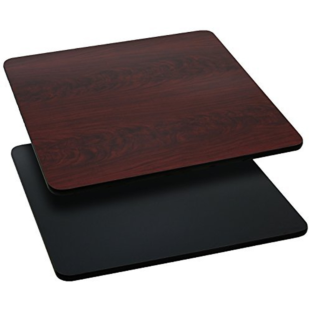 Flash Furniture 3 Pk. 30'' Square Table Top with Black or Mahogany Reversible Laminate Top