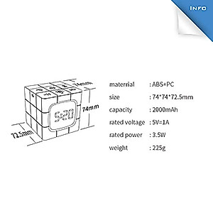 Digital Time Cube with Calendar, 2 Alarm Settings, Night Light, 1-60 Minutes Timer. 10 Level Brightness. (White/White Button/White SCRENN) Magic Cube Design