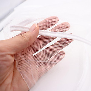 Echodo Bridal Wedding Veil White Double Ribbon Edge Center Cascade Bridal Veil with Comb Wedding Accessories