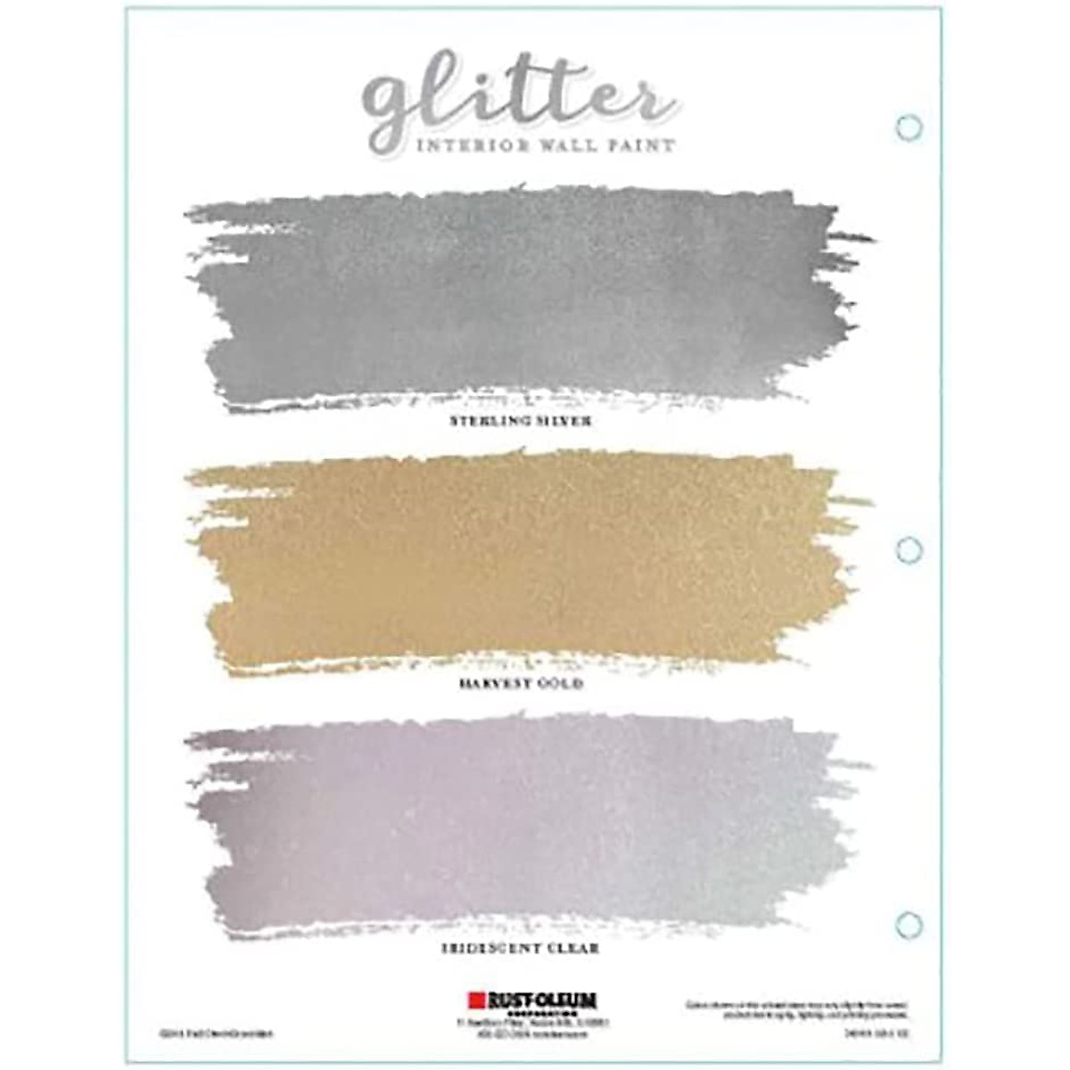 Rust-Oleum 323860 Glitter Interior Wall Paint Iridescent Clear 32oz 2PK