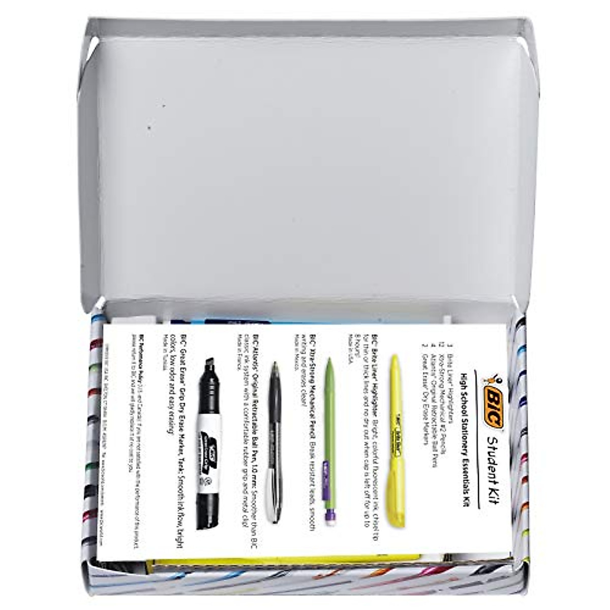 BIC Student Kit, Assorted High School Stationery Essentials, 21 Count