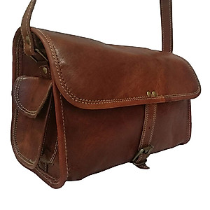 Madosh, Men's Genuine Leather Duffle Camera Bag Shoulder Crossbody Gym Sports Handmade Bag