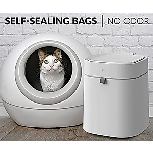 townew T Air X White 3.5 Gallon Smart Trash Can | Diaper Pail | Self-Sealing, Motion Activated, Rechargeable, Small