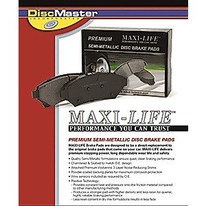 Disc Master MAXJ35064MDS Rear Premium Geomet Coated Drilled and Slotted Brake Rotors and severe Duty Metallic Pads Compatible with/Replacement for S60, S80, V70, XC70