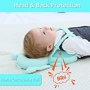 Baby Head Protector & Baby Knee Pads for Crawling, Toddlers Head Safety Pad Cushion Adjustable Backpack, Baby Back Protection for Walking & Crawling, for Age 5-24months, Cute Elephant