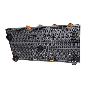 Rolling Floor Rack for Vinyl Roll Storage Detachable Free Assembly Mobile Material Floor Rack for Vinyl with 2 Modules-16 Spindles (3 Inch Core)