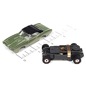 Auto World Thunderjet OK Used Cars 1969 Pontiac GTO Convertible (Green) HO Scale Slot Car