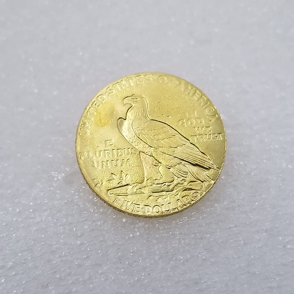 Kocreat Copy 1908-P Indian Head Eagle Gold Coin Five Dollars-Replica USA Souvenir Coin Lucky Coin Hobo Coin Morgan Dollar Collection