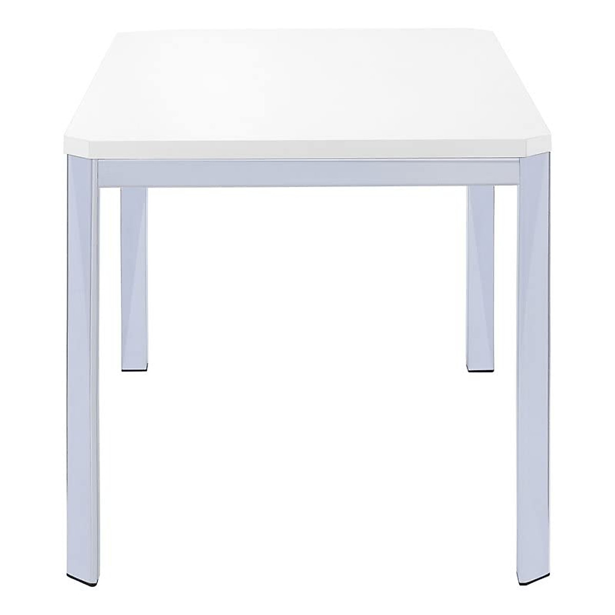 Monarch Specialties I DINING TABLE - 32"X 48"/ WHITE/CHROME METAL,