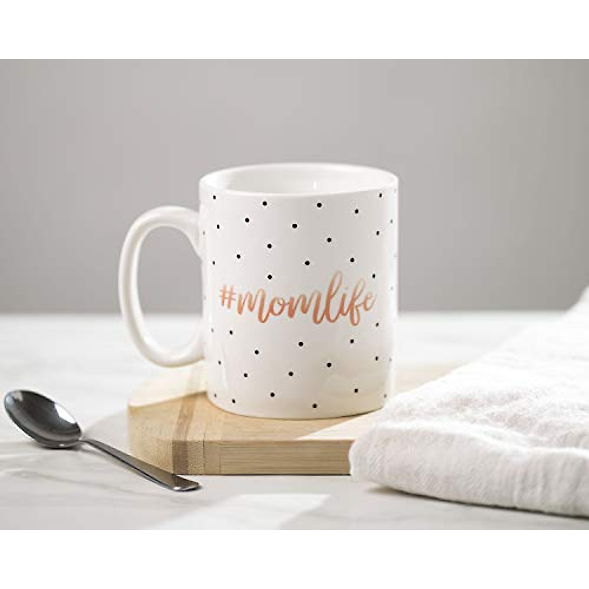 Little Pear Mom Life Mug, Mother's Day Ceramic Coffee Cup, Gift for New and Expecting Moms, Dishwasher Safe, Microwave Safe, 13oz