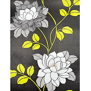 Yifasy White Rose Shelf Liner Self-Adhesive Floral Drawer Paper Protect Furniture Wall Surface Decor Girls Makeup Box Wallpaper Roll 118x17.7 Inch